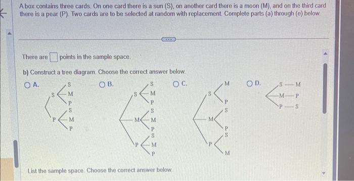 Solved A box contains three cards. On one card there is a | Chegg.com