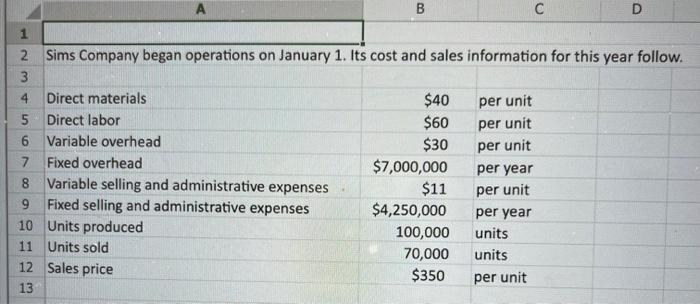 Solved please help me fill out the excel spreadsheet | Chegg.com