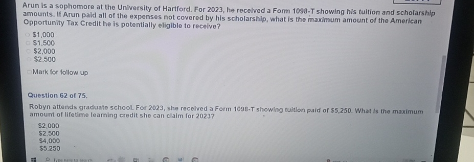 Solved Arun is a sophomore at the University of Hartford. | Chegg.com