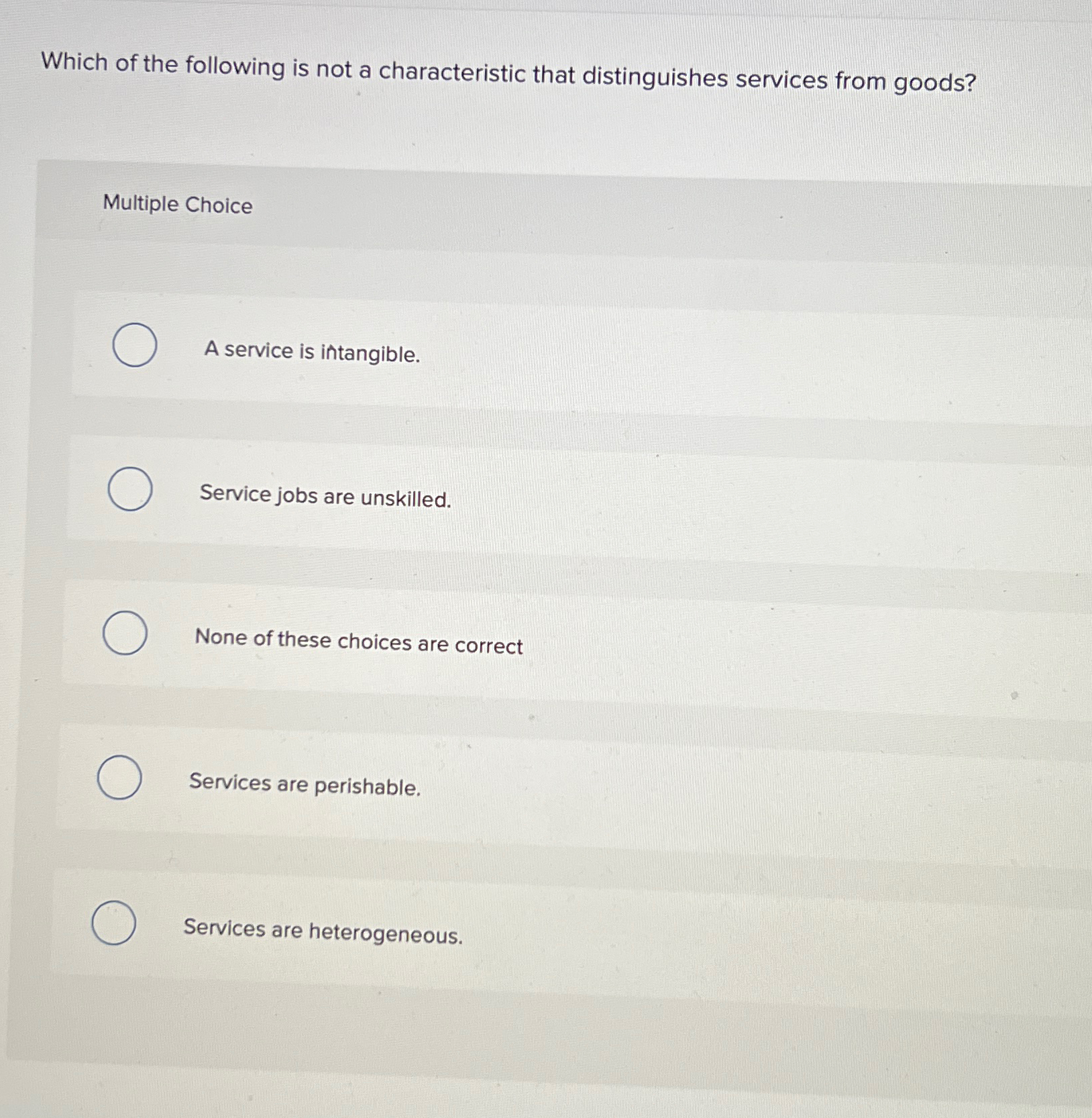 Solved Which of the following is not a characteristic that | Chegg.com