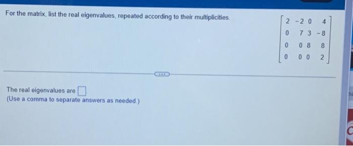 Solved Find The Characteristic Polynomial Of The Matrix