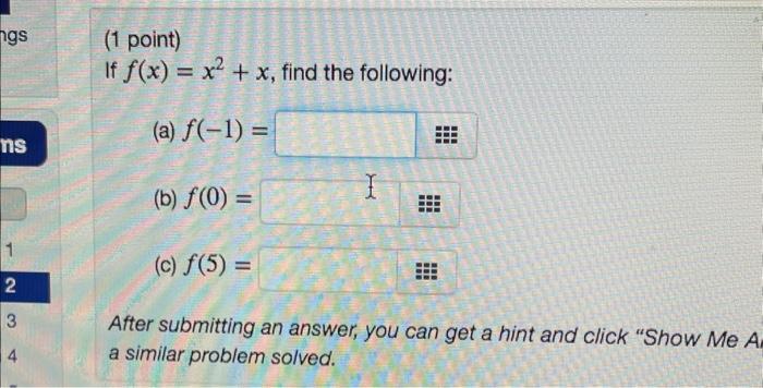 Solved (1 point) Determine if each graph defines y as a | Chegg.com