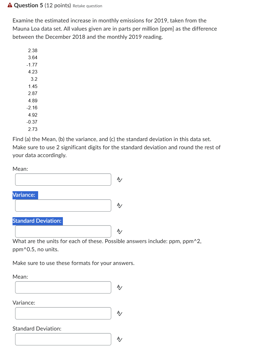 Solved A Question 5 (12 ﻿points) ﻿Retake question Examine | Chegg.com