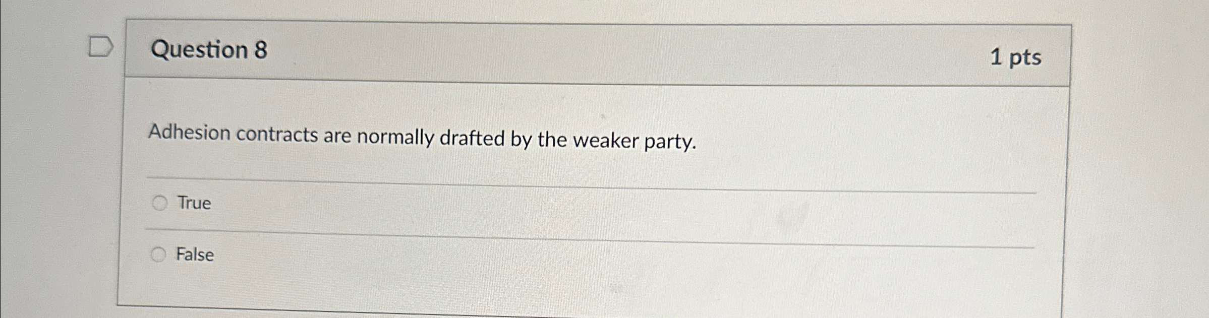 Solved Question 81 ﻿ptsAdhesion contracts are normally | Chegg.com
