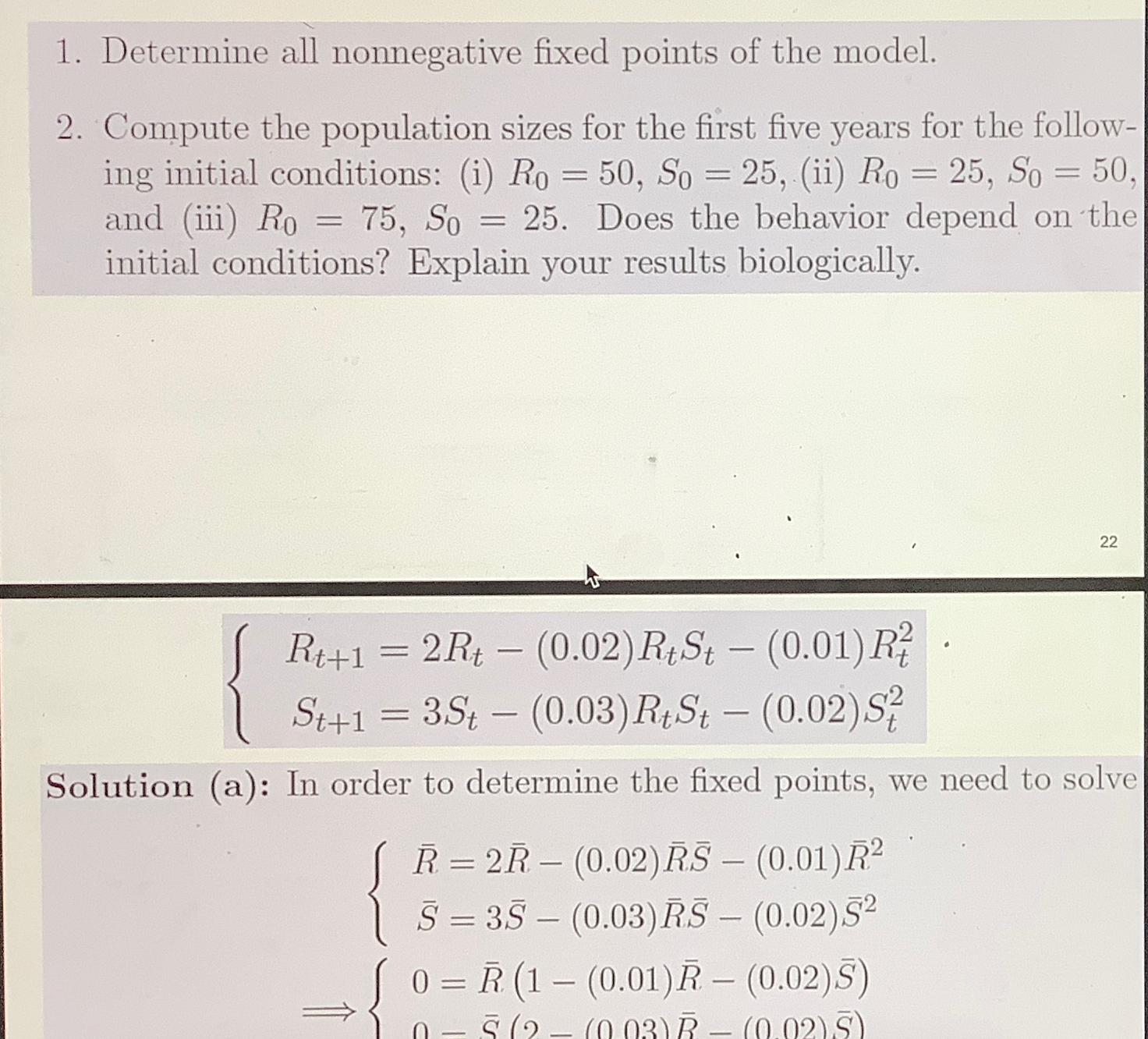Solved Example 2We saw last week how we might model a single | Chegg.com