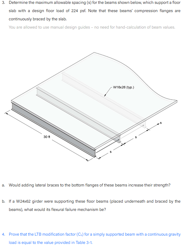Solved 3. ﻿Determine the maximum allowable spacing (s) ﻿for | Chegg.com