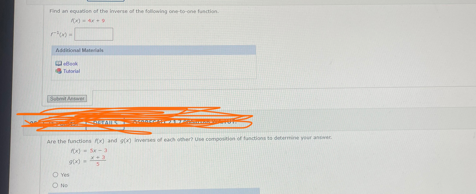 Solved Find an equation of the inverse of the following | Chegg.com