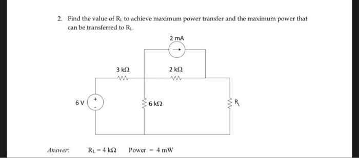 Solved 2. Find the value of R, to achieve maximum power | Chegg.com
