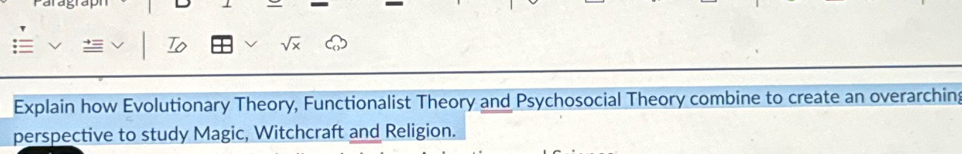 Solved Explain how Evolutionary Theory, Functionalist Theory | Chegg.com