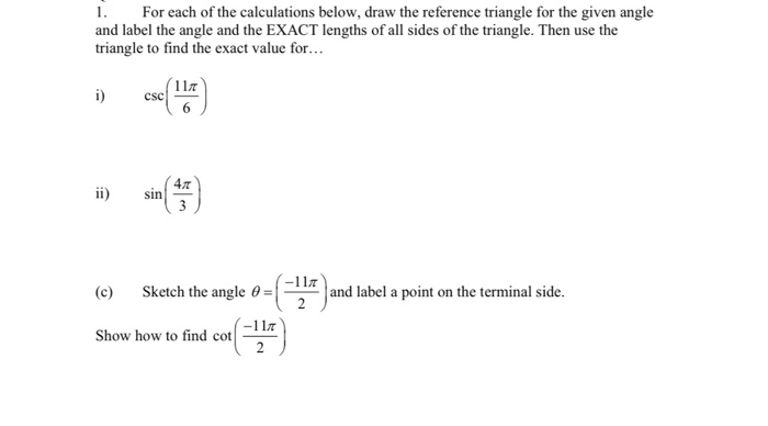 Solved 1. For each of the calculations below, draw the | Chegg.com