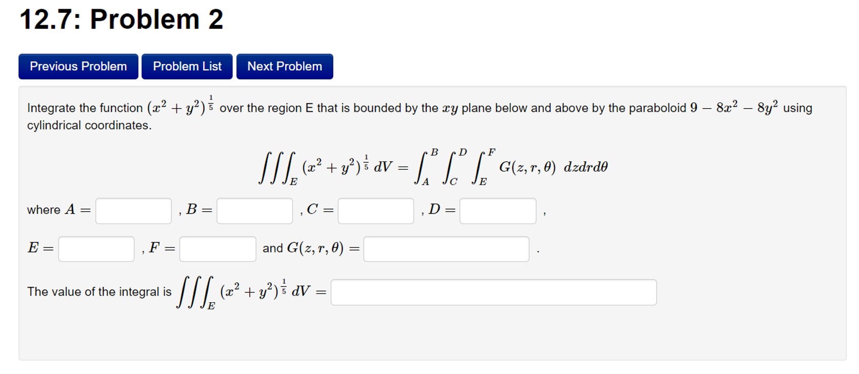 Solved Integrate the function (x2+y2)15 ﻿over the region E | Chegg.com