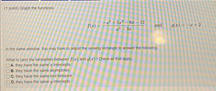 Solved Match the graphs shown above with the functions | Chegg.com
