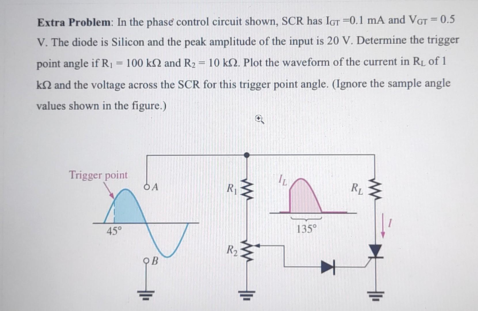 Solved Extra Problem: In the phase control circuit shown, | Chegg.com