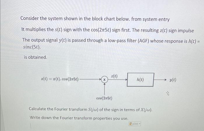 Solved Consider the system shown in the block chart below. | Chegg.com