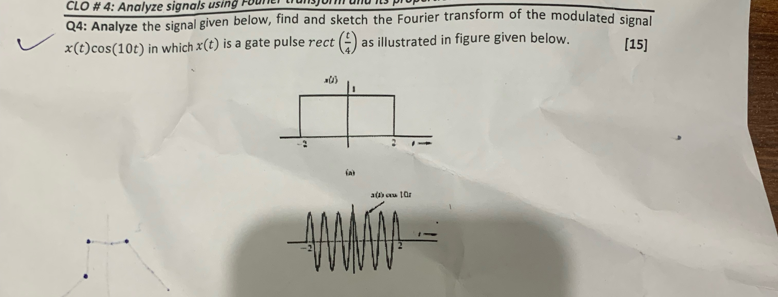 Solved Q4: Analyze the signal given below, find and sketch | Chegg.com