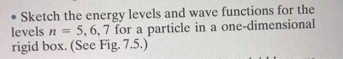 Solved - Sketch the energy levels and wave functions for the | Chegg.com