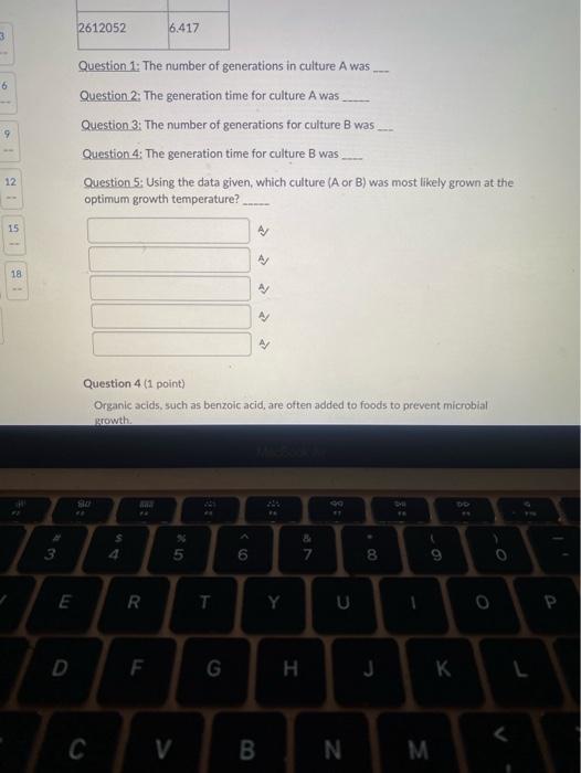 Question 3 (1 point) Use the given information to | Chegg.com