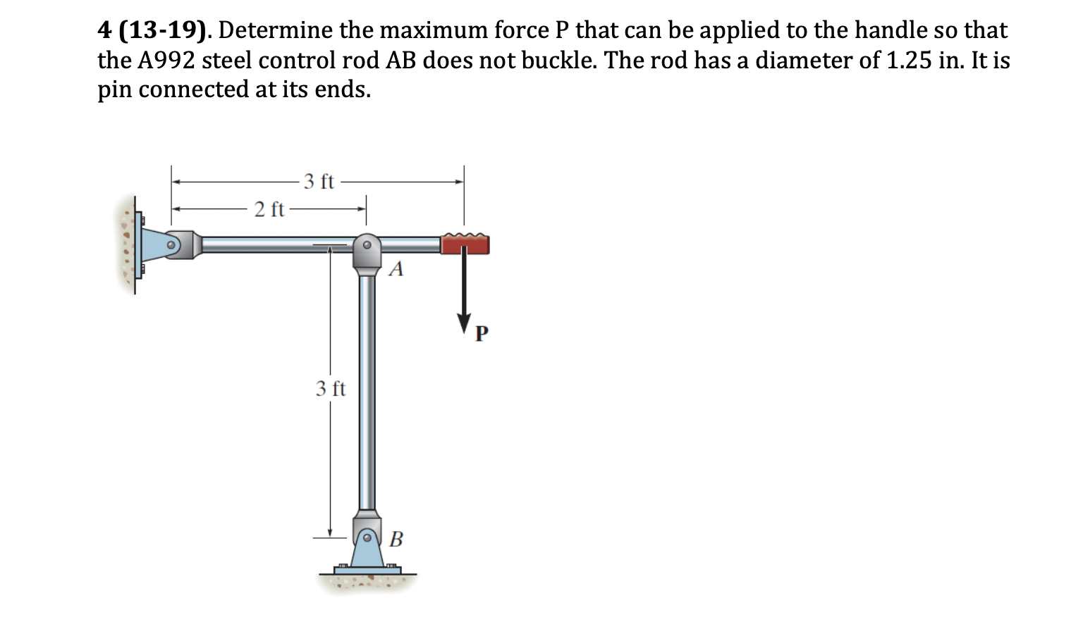 Solved \( 4(13-19) \). ﻿Determine the maximum force \( ﻿P \) | Chegg.com