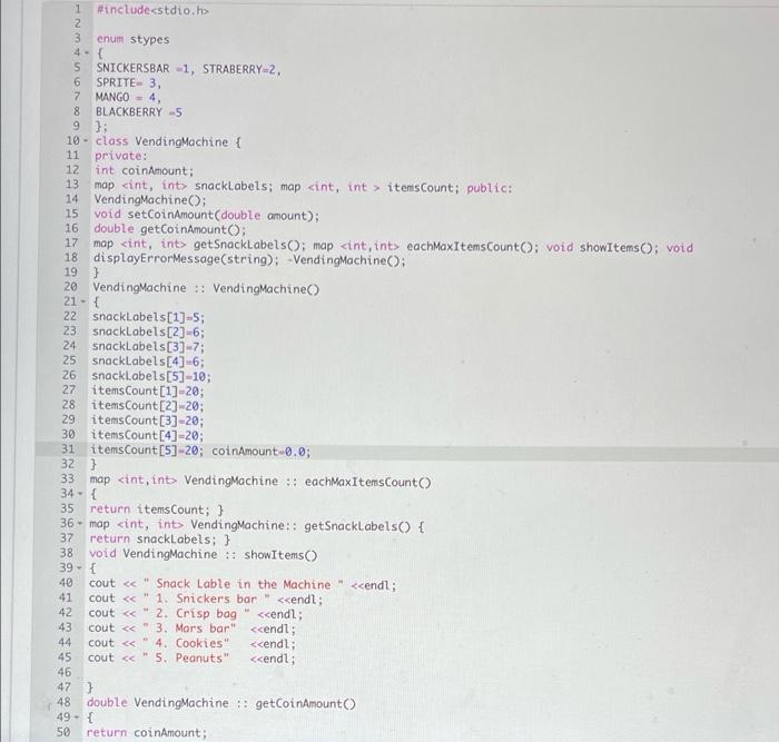 Solved un 1 #include 2 3 enum stypes 4. { S SNICKERSBAR -1, | Chegg.com