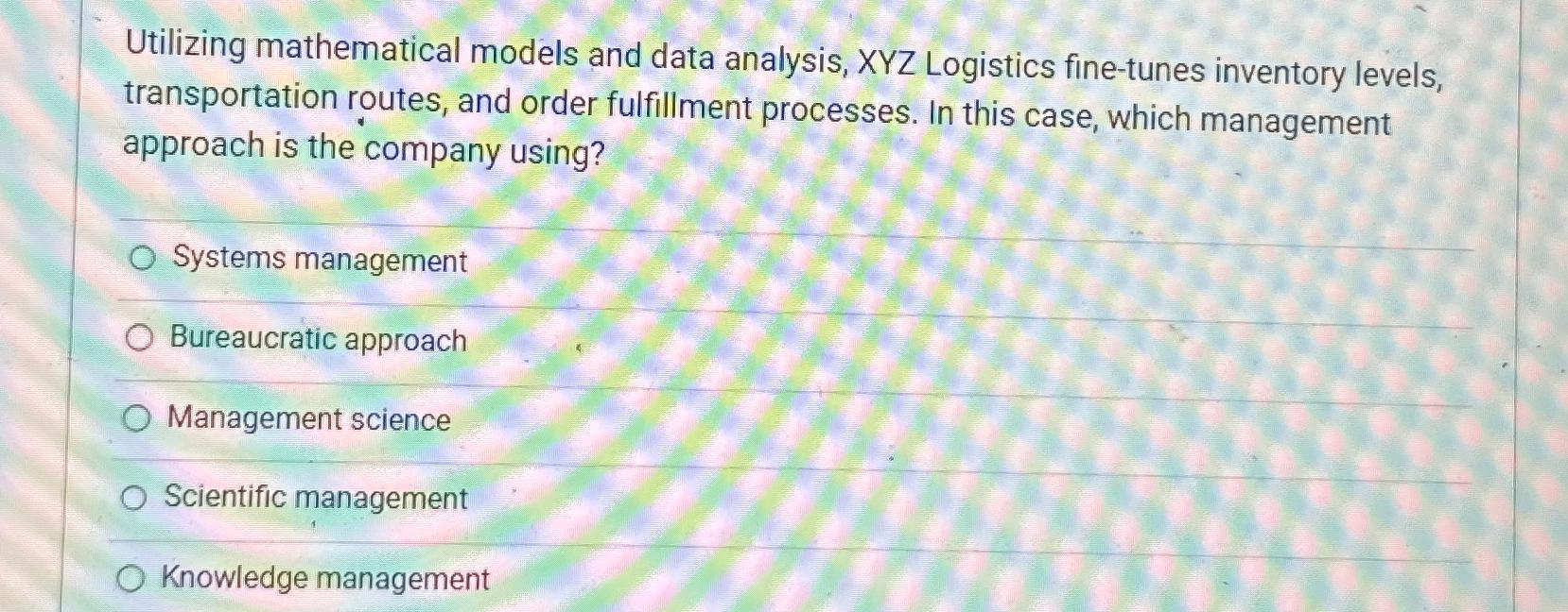 Solved Utilizing mathematical models and data analysis, XYZ | Chegg.com