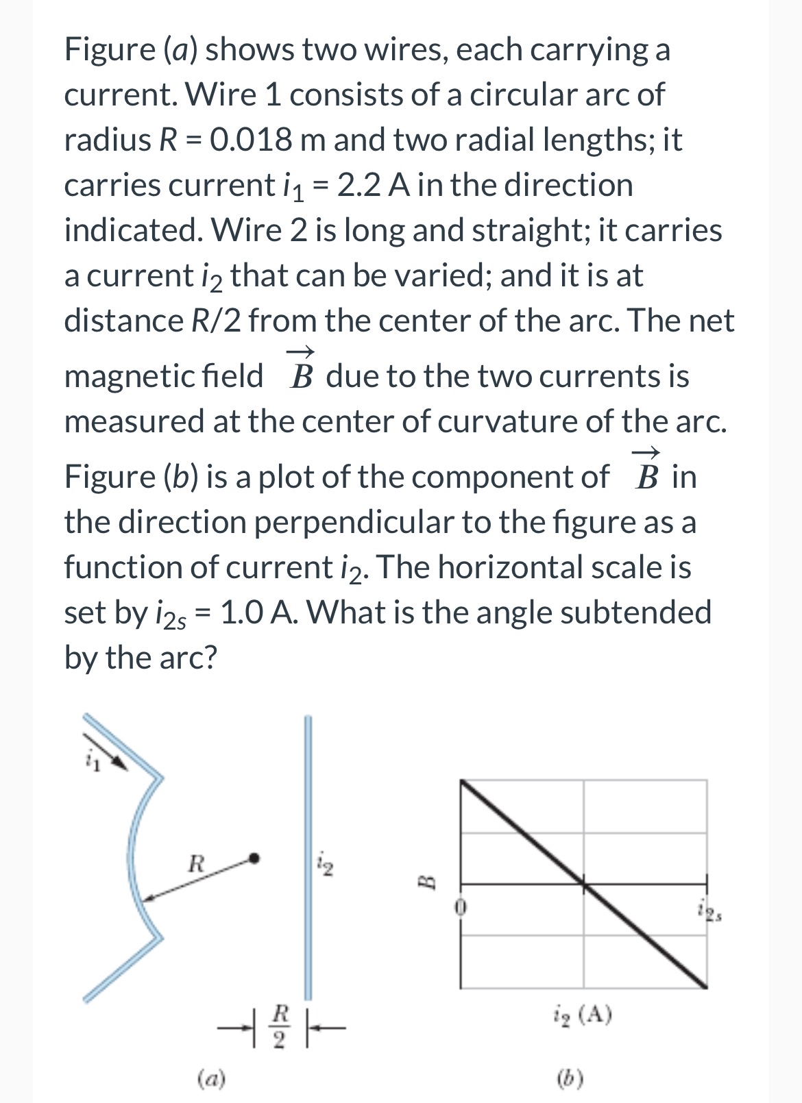 Solved Figure (a) ﻿shows two wires, each carrying a current. | Chegg.com