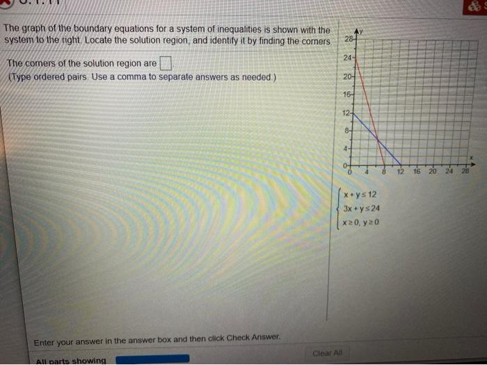 Solved The graph of the boundary equations for a system of | Chegg.com