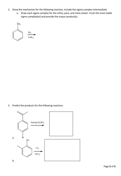 Solved 1. Draw the mechanism for the following reaction, | Chegg.com