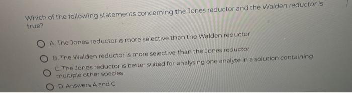 Solved Which of the following statements concerning the | Chegg.com