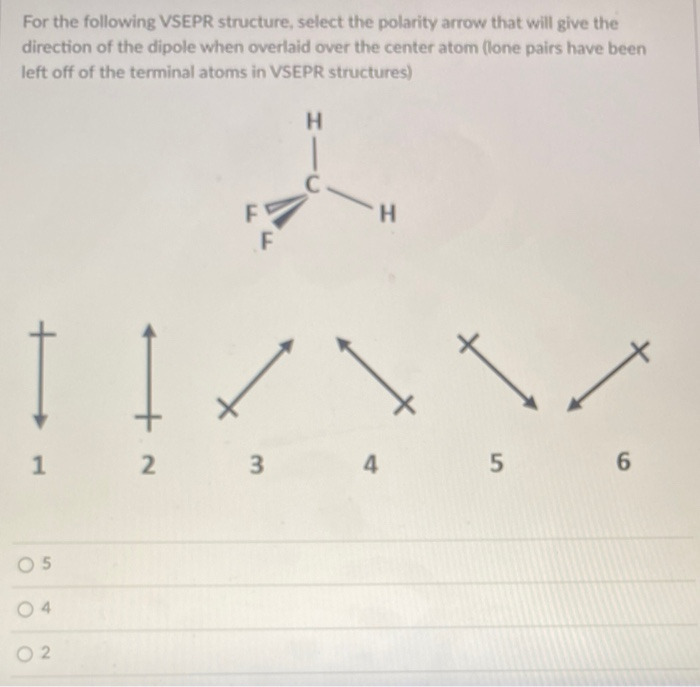 Solved For the following VSEPR structure, select the | Chegg.com
