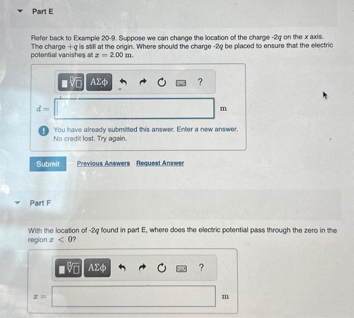 A charge q=4.11×10−9C is placed at the origin, x=0, | Chegg.com