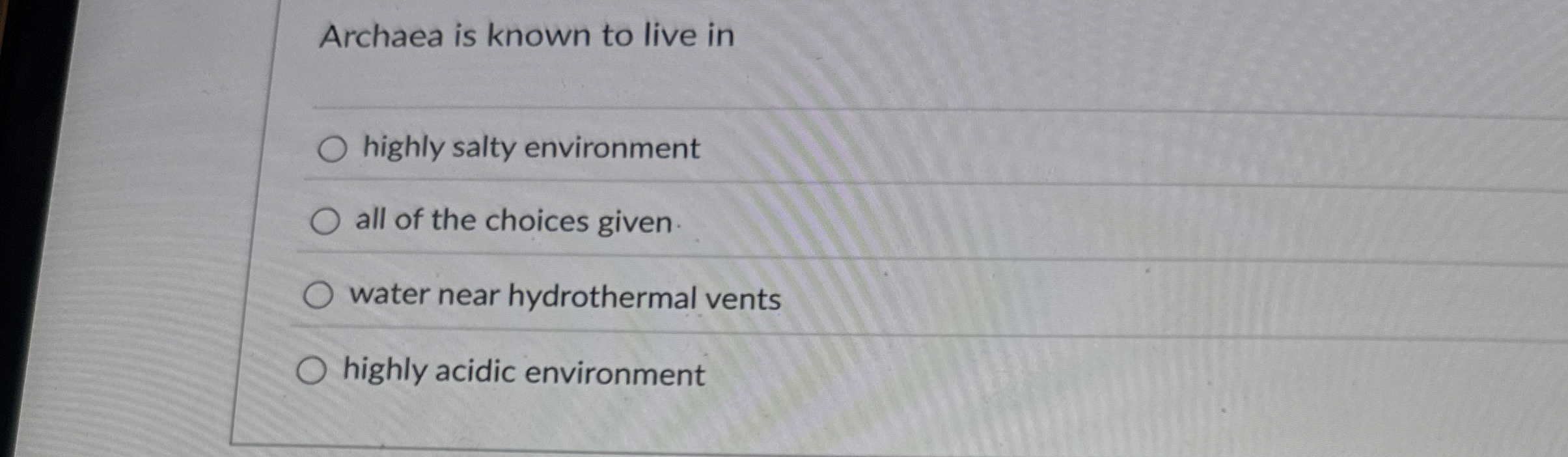 Solved Archaea is known to live inhighly salty | Chegg.com