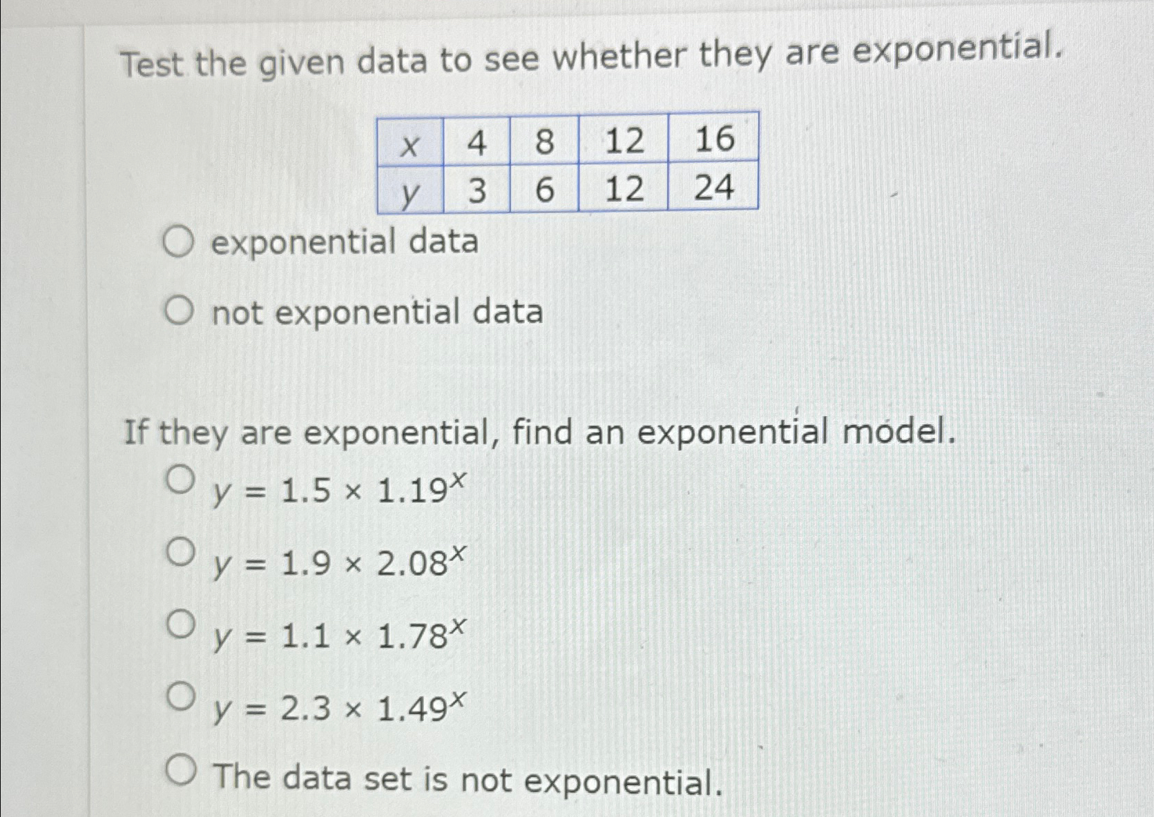 Solved Test the given data to see whether they are | Chegg.com