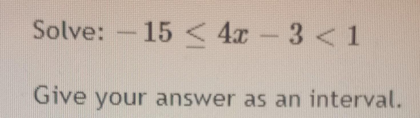 Solved Solve: -15