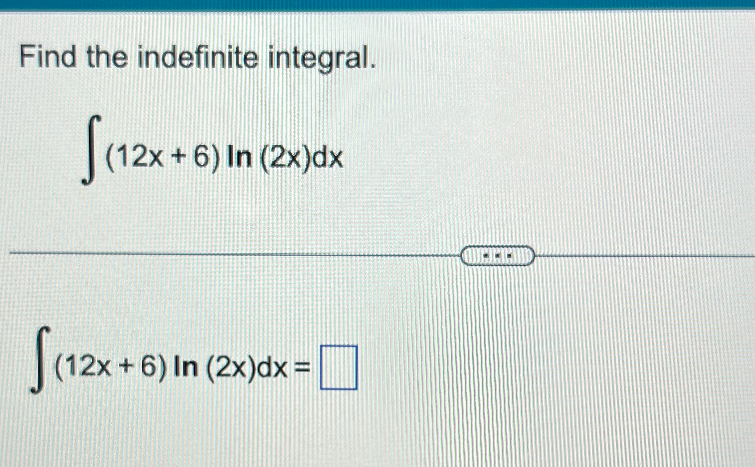 Solved Find the indefinite | Chegg.com
