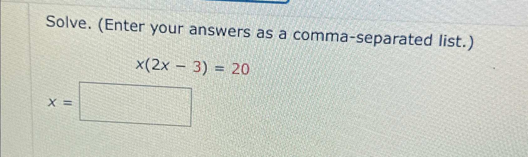 Solved Solve. (Enter your answers as a comma-separated | Chegg.com
