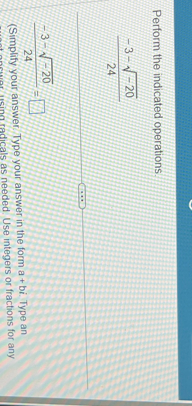 Solved Perform the indicated | Chegg.com