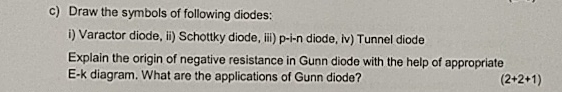 Solved c) ﻿Draw the symbols of following diodes:i) ﻿Varactor | Chegg.com