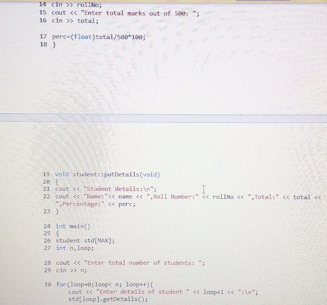Solved The program below is written in C++ language using an | Chegg.com