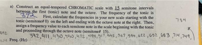 Solved place in correct order the sequence of semitones from | Chegg.com