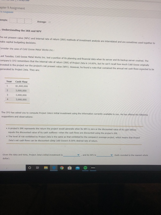 Solved apter 9 Assignment to Agent tempts: Average: 1 | Chegg.com