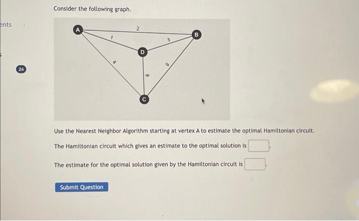 Solved ents 26 Consider the following graph. A 2 D Submit | Chegg.com Solved ents 26 Consider the following graph. A 2 D Submit | Chegg.com