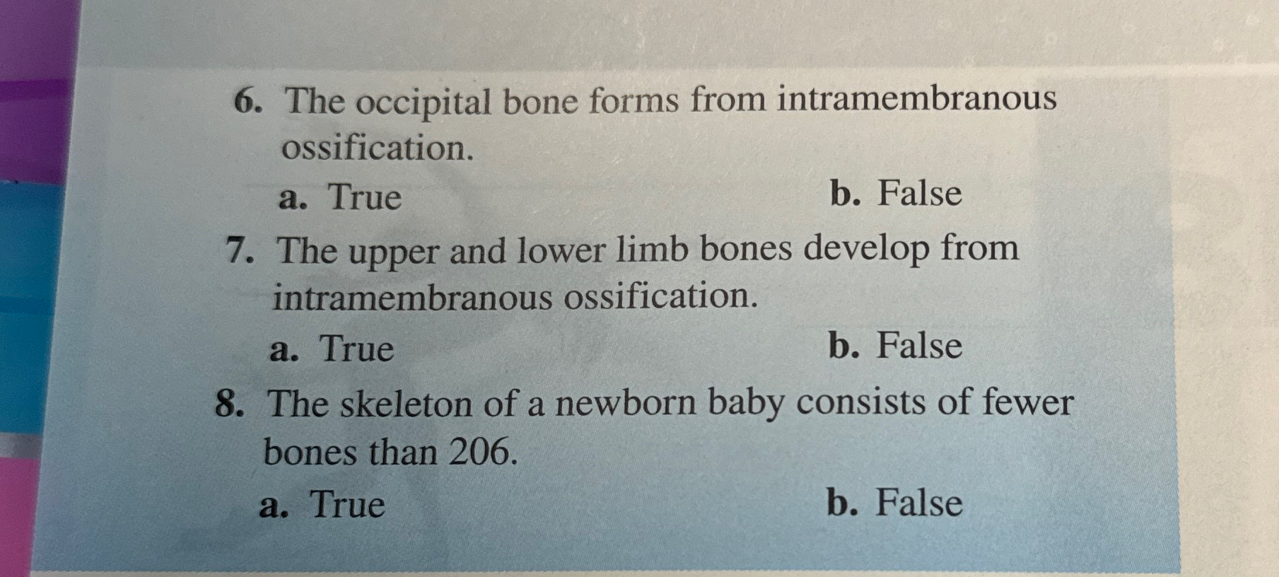 Solved The occipital bone forms from intramembranous | Chegg.com