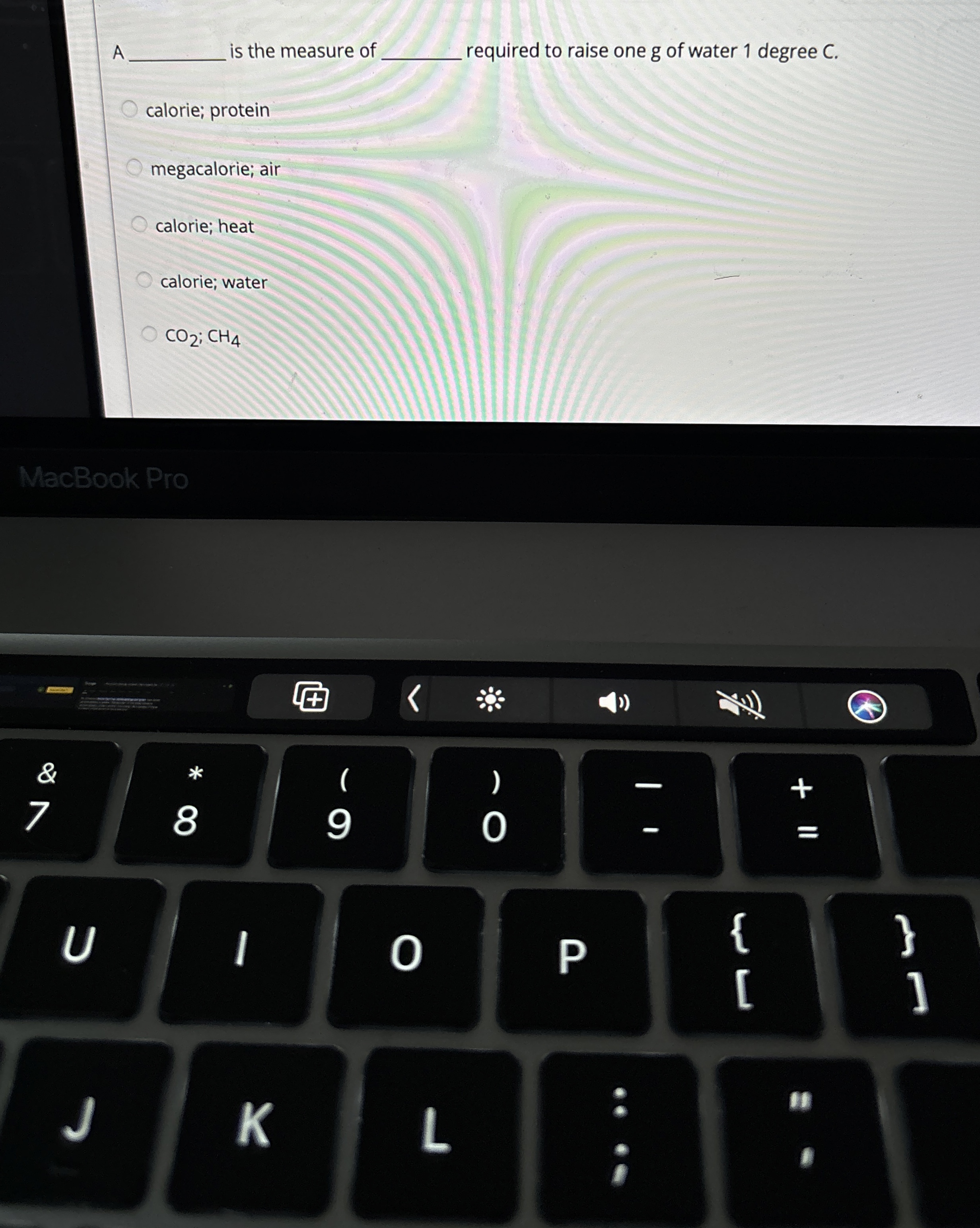 Solved A is the measure of required to raise one g ﻿of water | Chegg.com