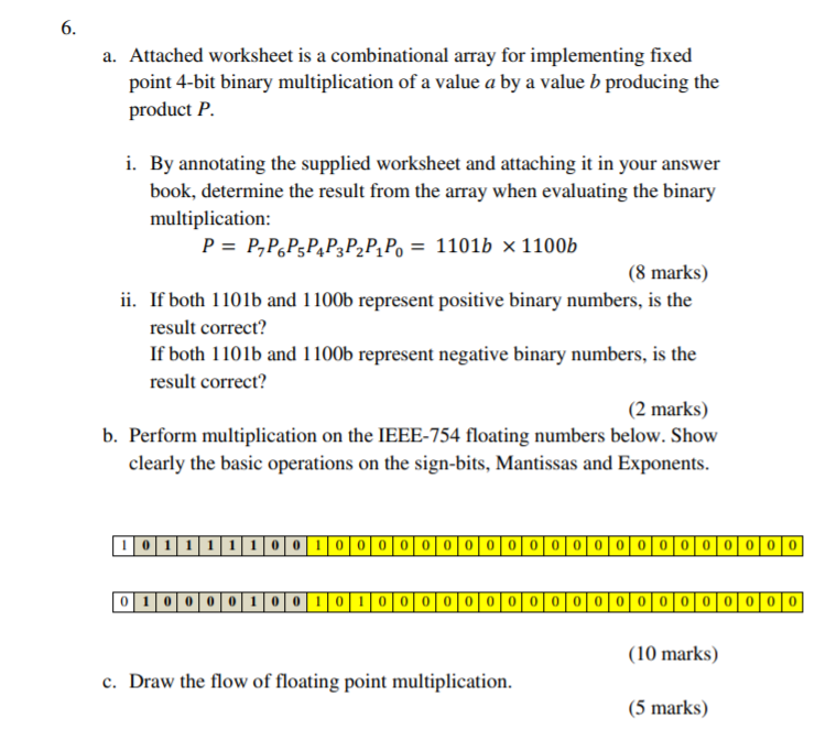Solved a. ﻿Attached worksheet is a combinational array for | Chegg.com