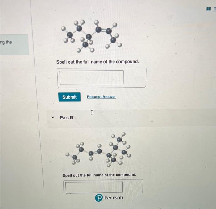 Solved Spell out the full name of the compound. Part B Spell | Chegg.com
