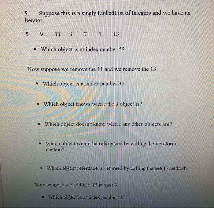 Solved 5 Suppose This Is A Singly Linkedlist Of Integers