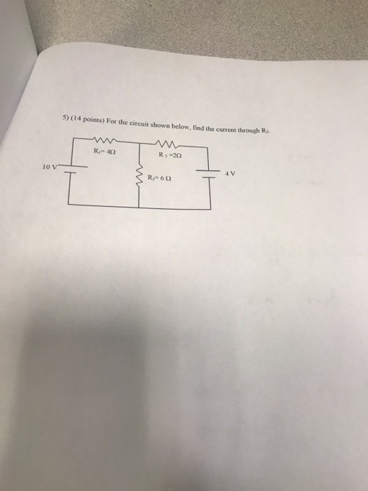 Solved 5) (14 points) For the circuit shown below, find the | Chegg.com