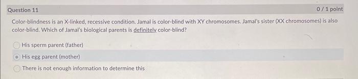 Solved Color-blindness is an X-linked, recessive condition. | Chegg.com