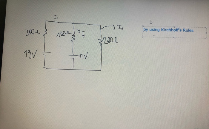 Solved I. Is 3001 by using Kirchhoff's Rules H 1602 *2001 | Chegg.com
