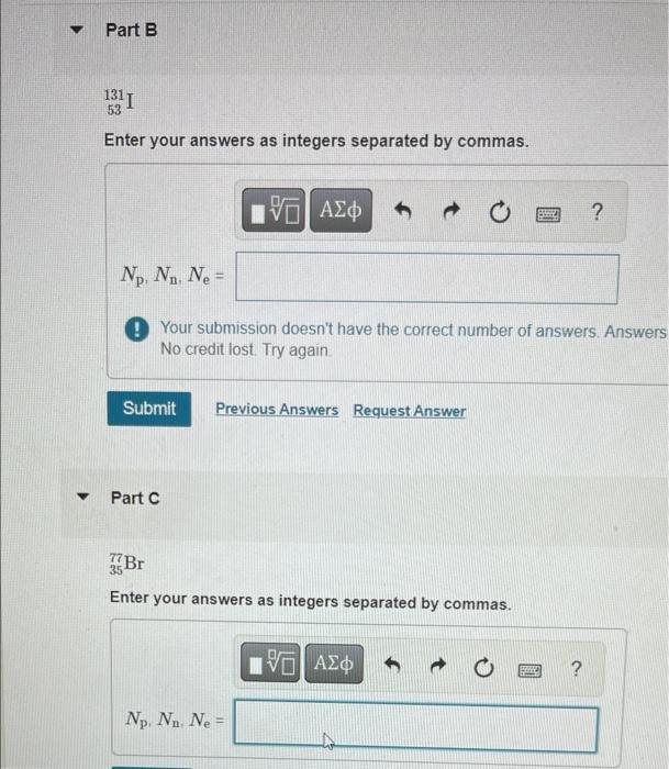 Solved Part B 1311 Enter your answers as integers | Chegg.com